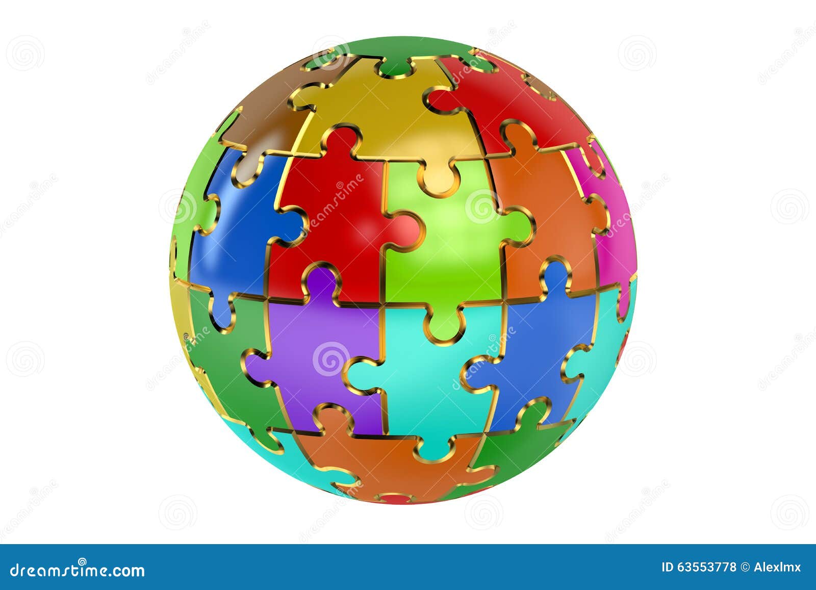 Spherical Puzzles With Pattern Vector Illustration | CartoonDealer.com ...