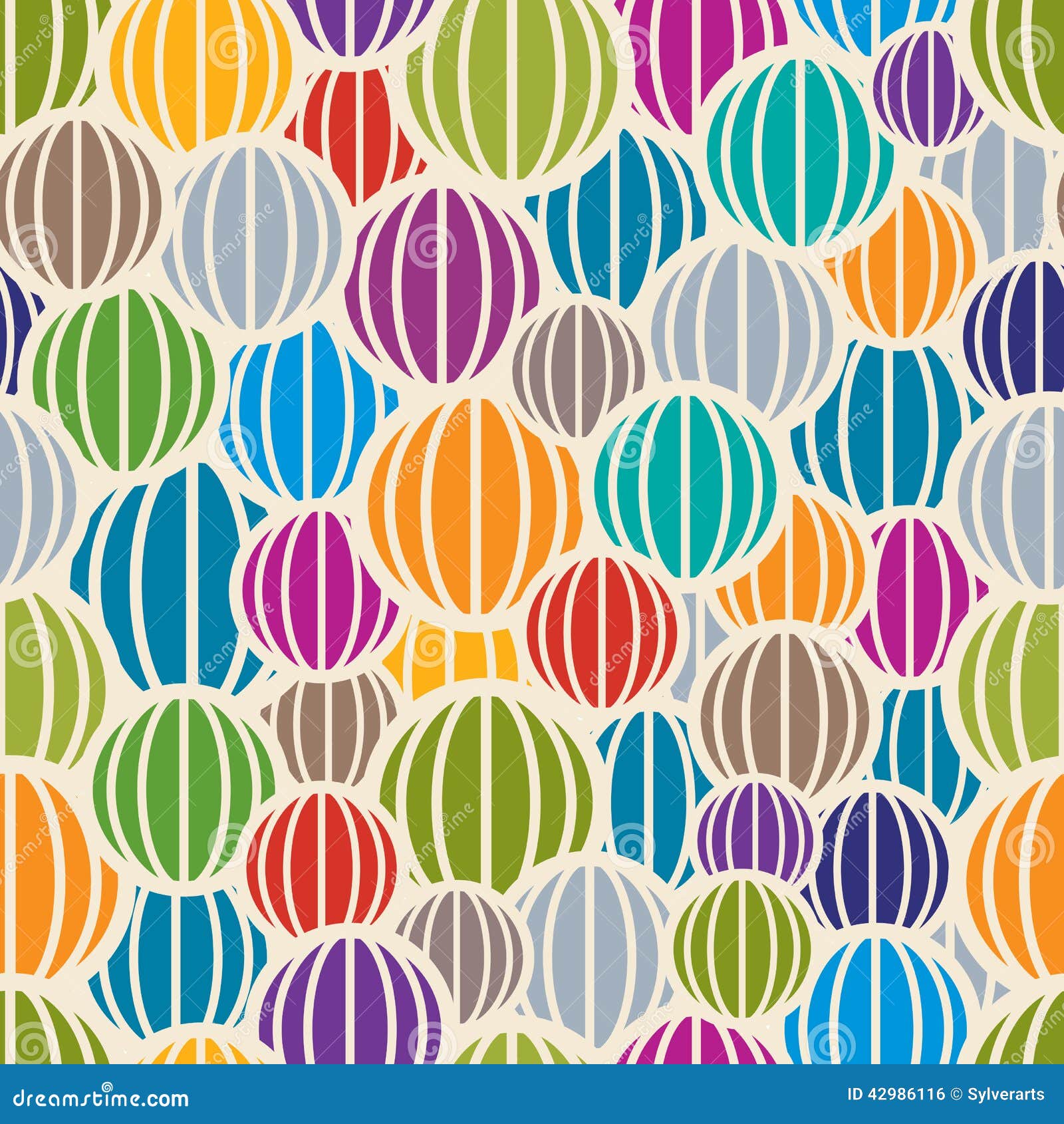 Color Spheres Seamless Pattern. Stock Vector - Illustration of design ...