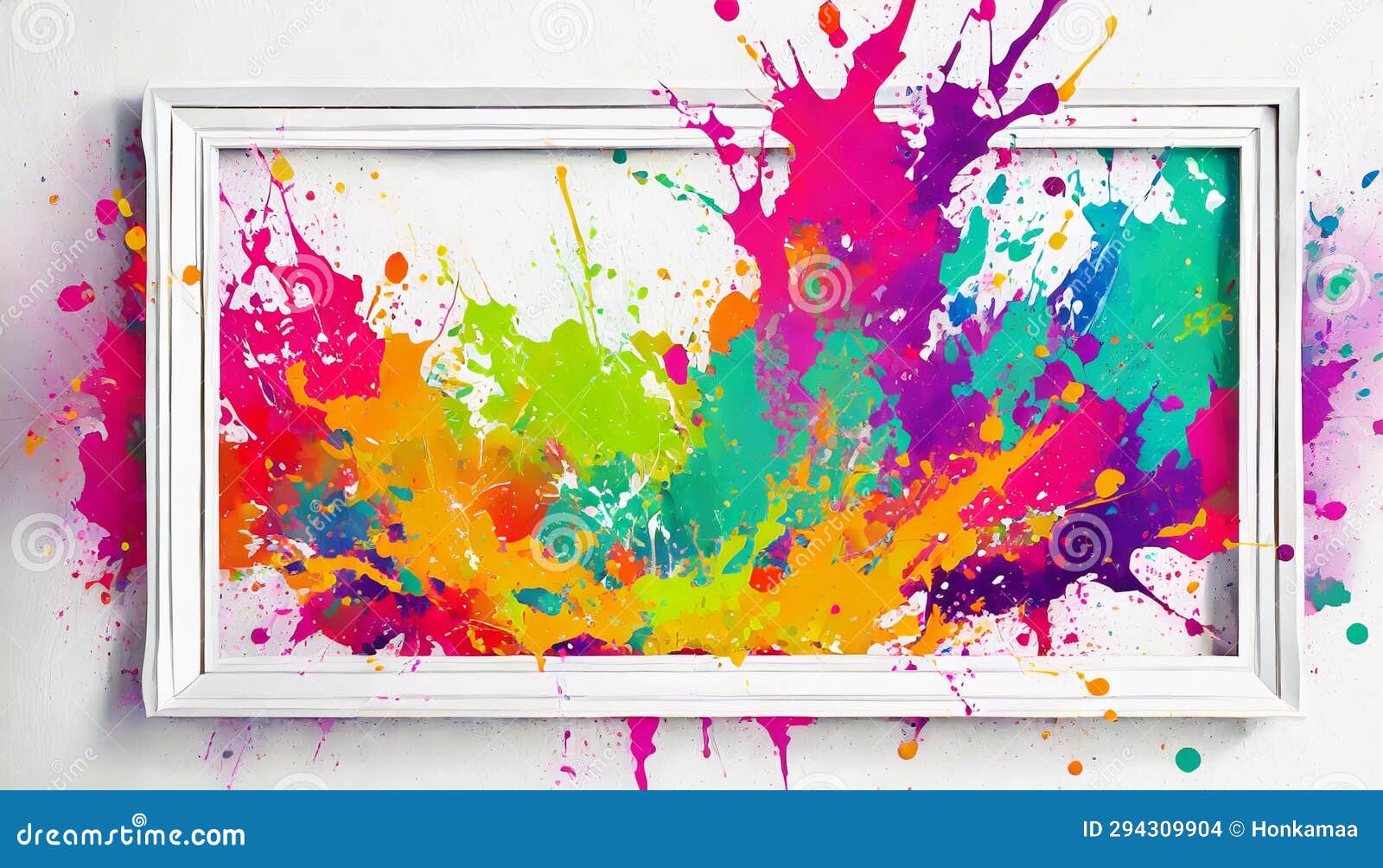 Color Splash Art, White Frame Stock Illustration - Illustration of ...