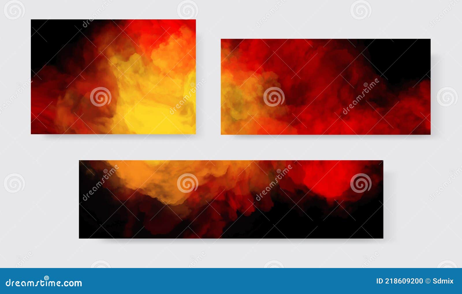 Color Splash Banners Set. Background Smoke Paint. Stock Vector ...