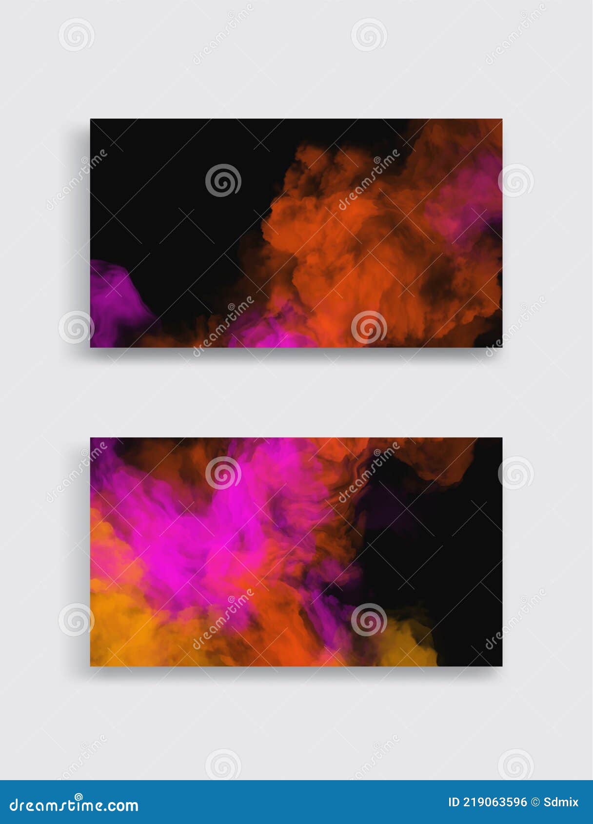 Color Splash Banners Set. Background Smoke Paint. Stock Vector ...