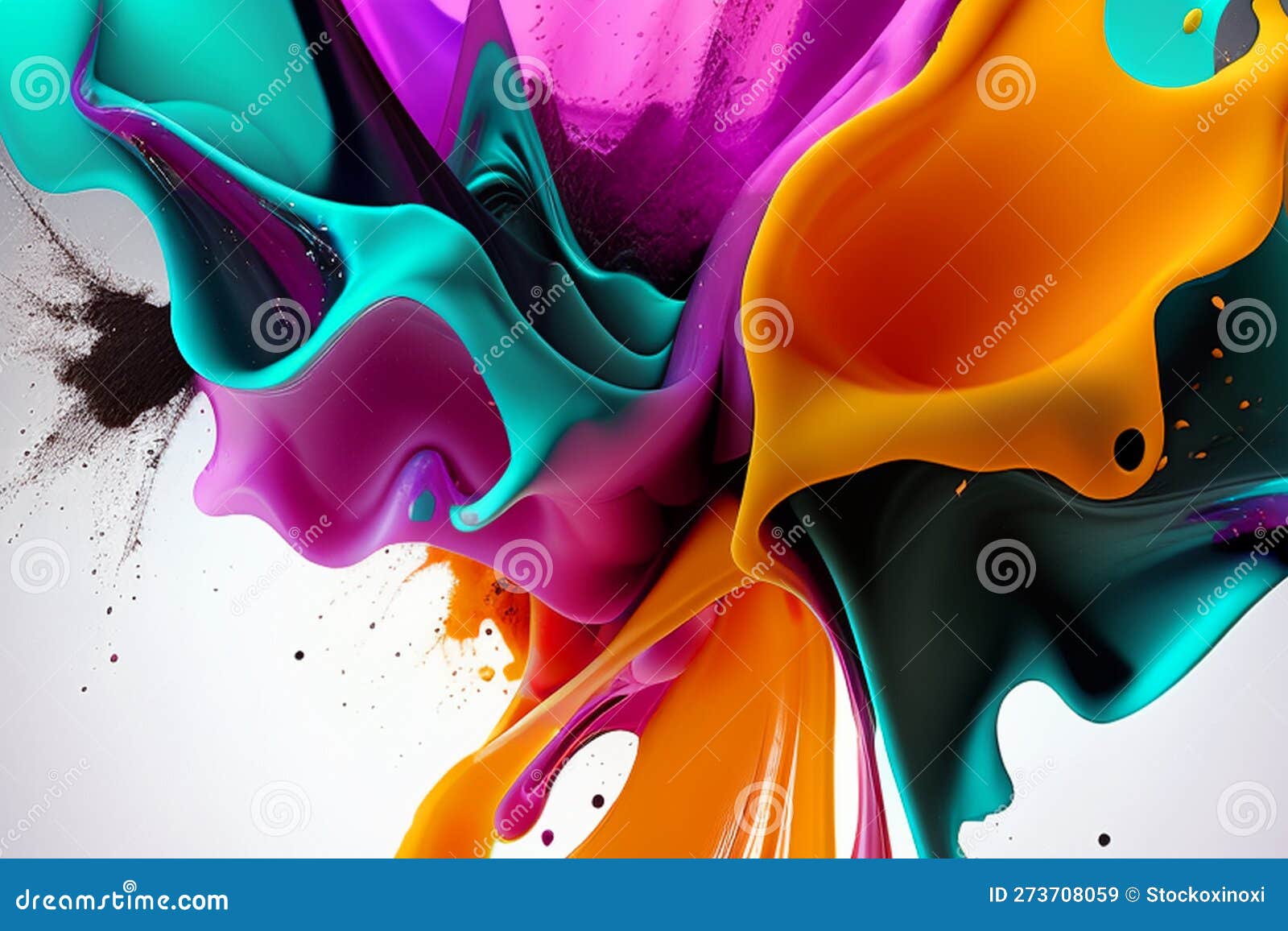 Color Splash Colorful Paint Explosion Wallpaper Stock Illustration ...