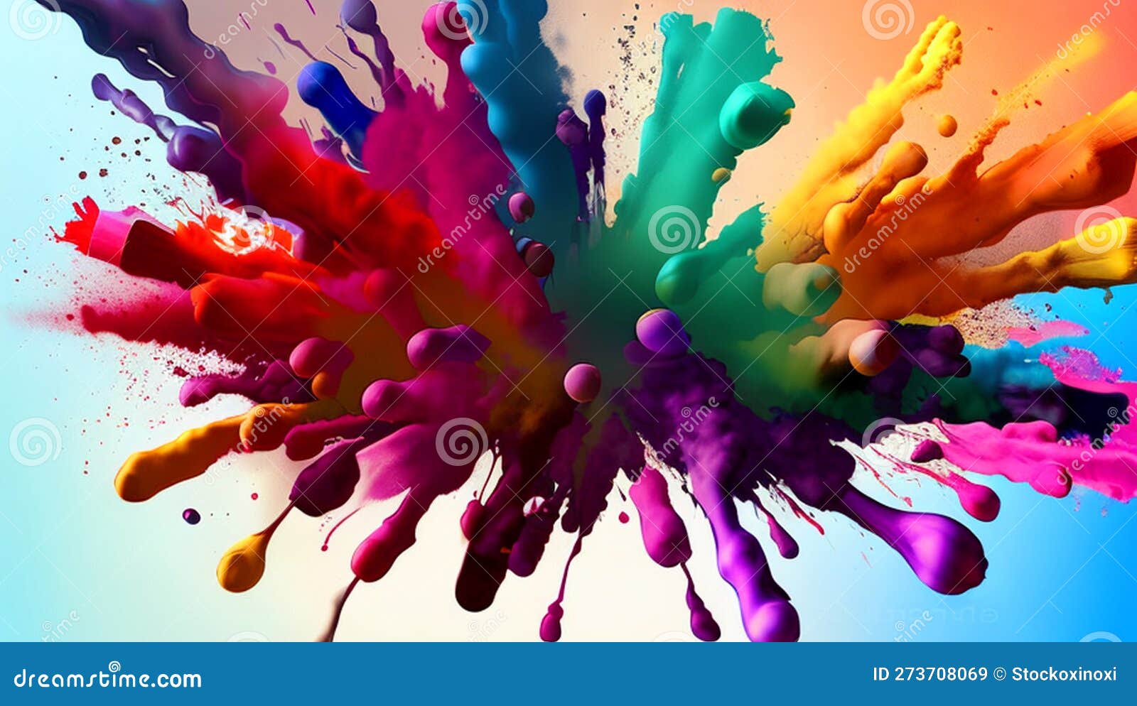 Color Splash Creative Colorful Burst Stock Illustration - Illustration ...