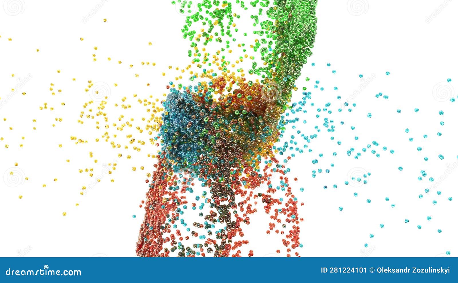 Color Splash Drops Collide Forming Many Drops on a Transparent Back ...