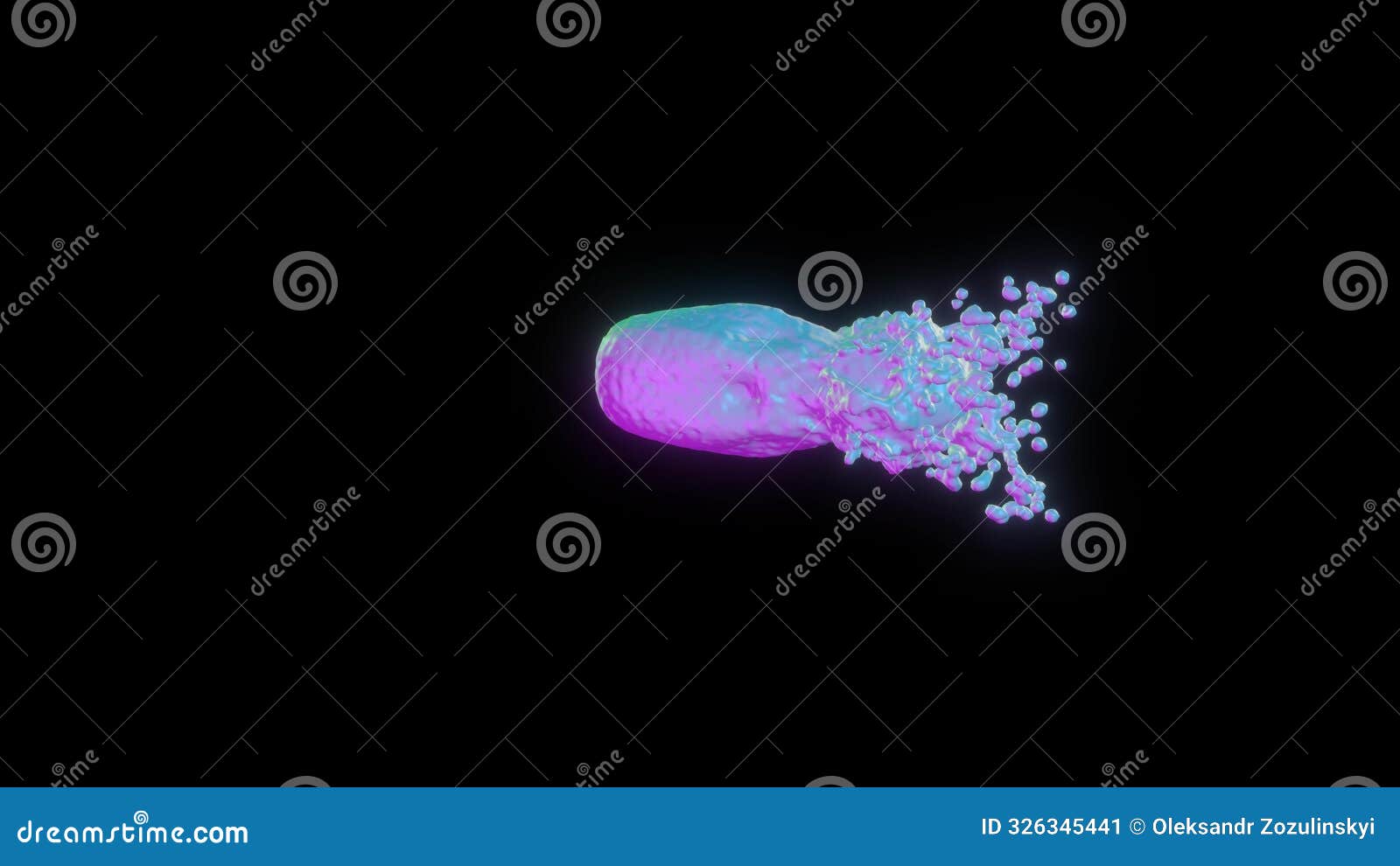 Color Splash Drops Collider on Black Bg Super Slow Motion 1000 FPS 3d ...