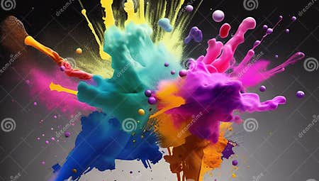 Color Splash Explosion Colorful Burst Stock Illustration - Illustration ...