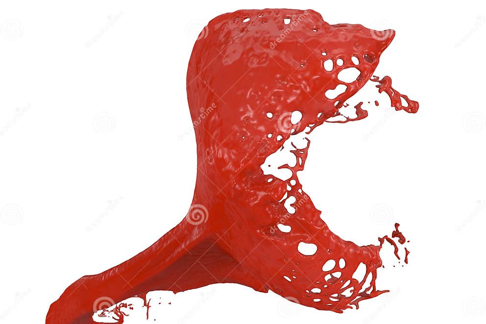 Color splash in red stock illustration. Illustration of abstract - 20668726