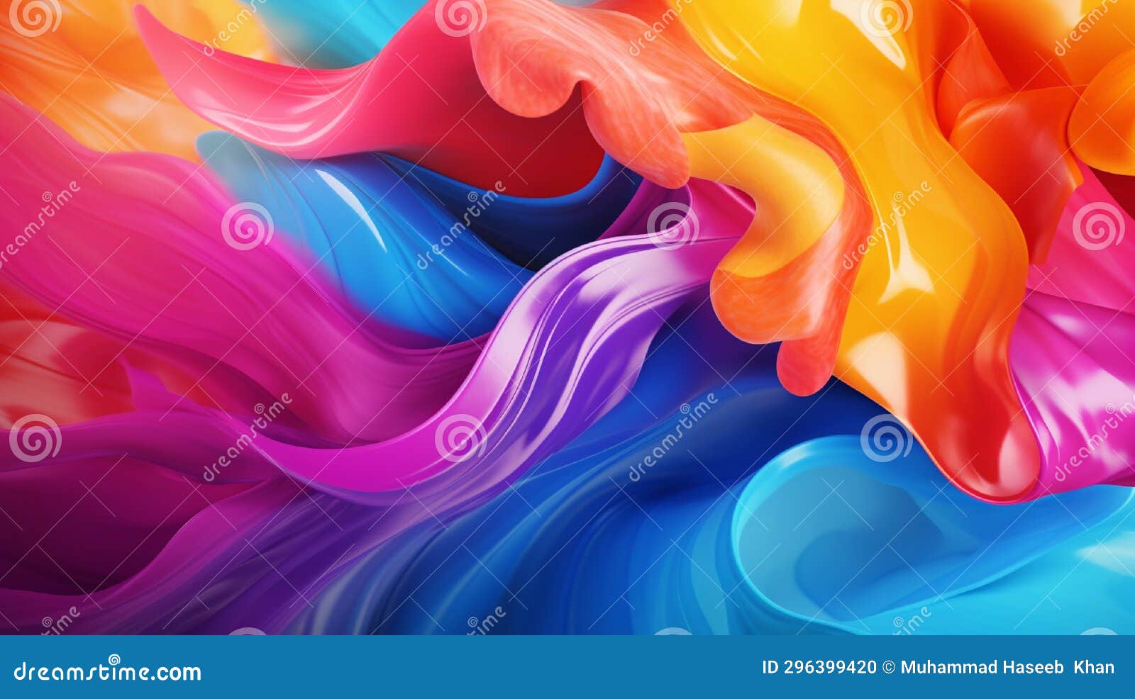 Color Splash Waves in an Abstract Modern Wallpaper Design Created with ...