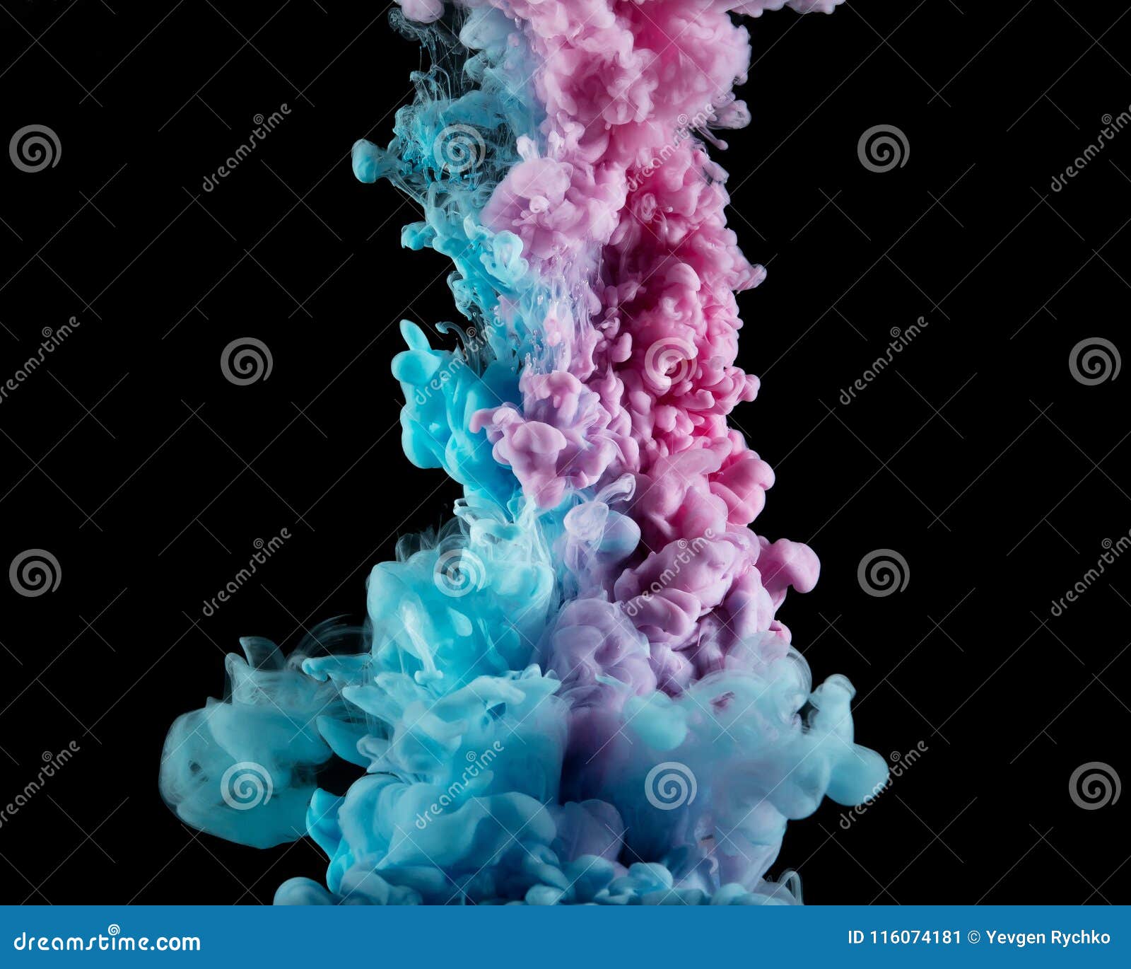 Color splashes of ink stock image. Image of blue, flow - 116074181