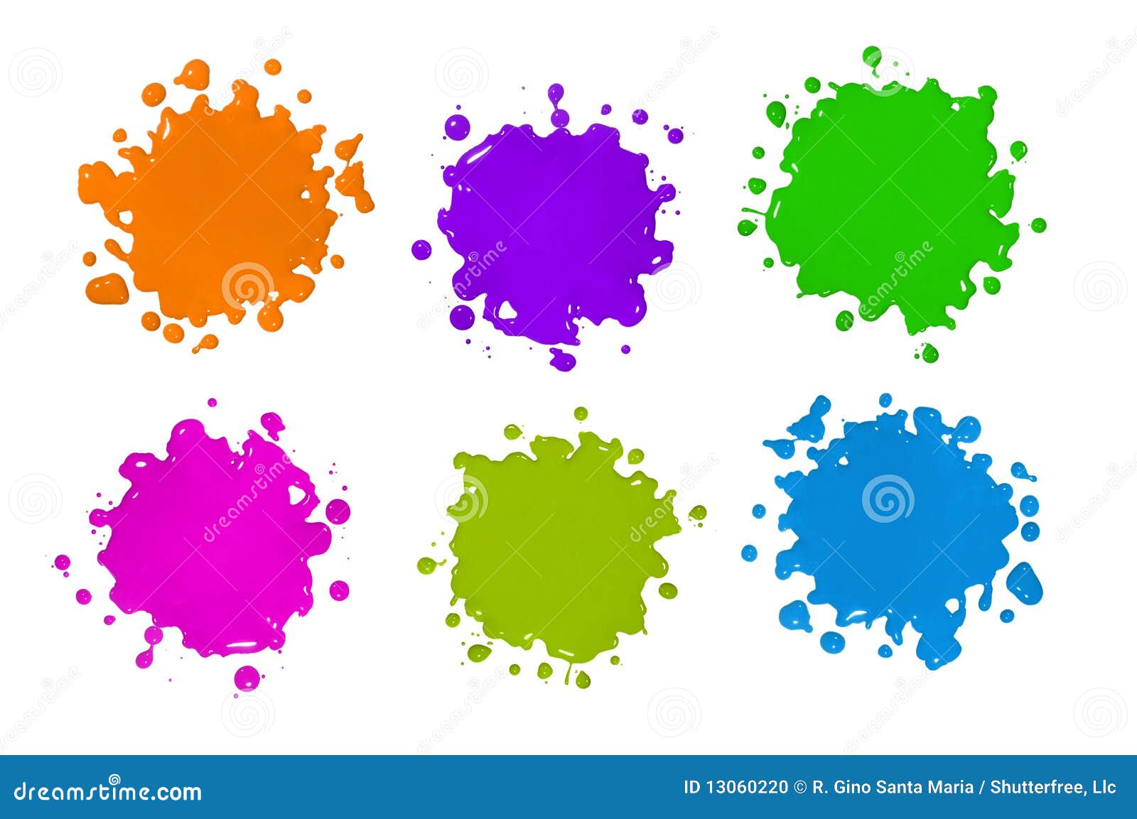 Color Splatters Stock Photo - Image: 13060220