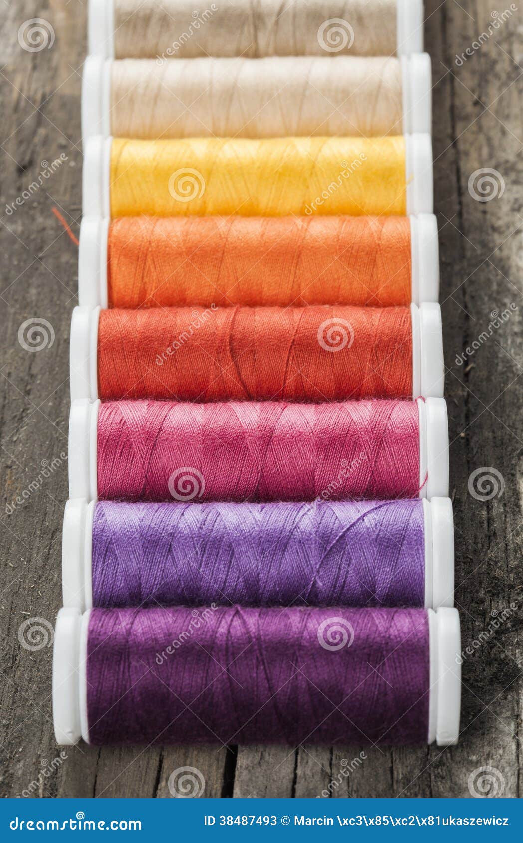Color Spools of Sewing Therads Stock Image - Image of details, sewing ...