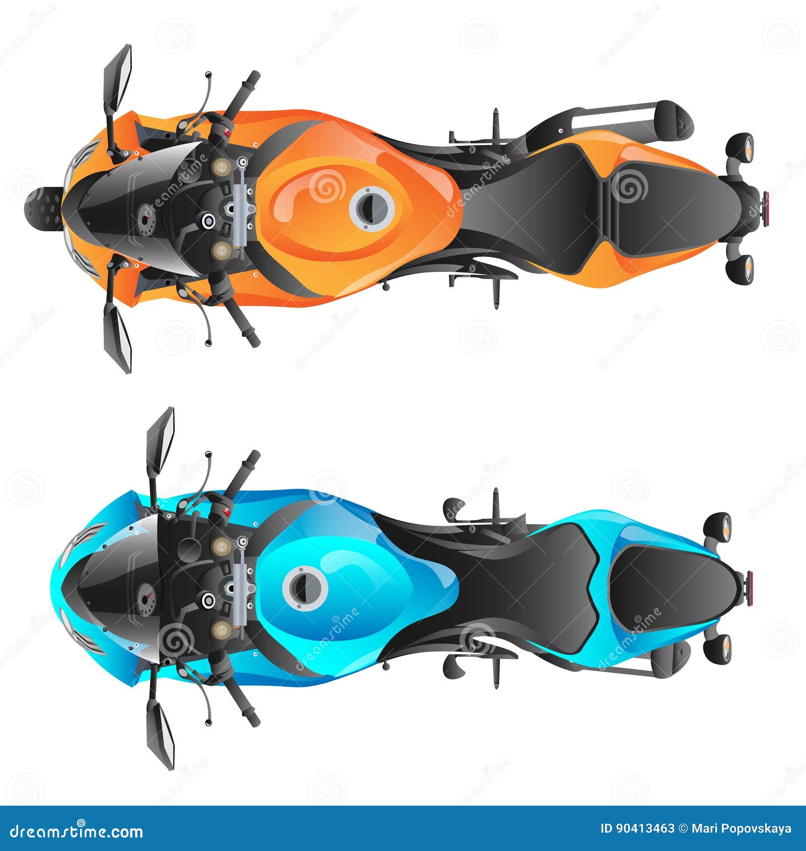 Color sport motorcycle stock vector. Illustration of motorised - 90413463