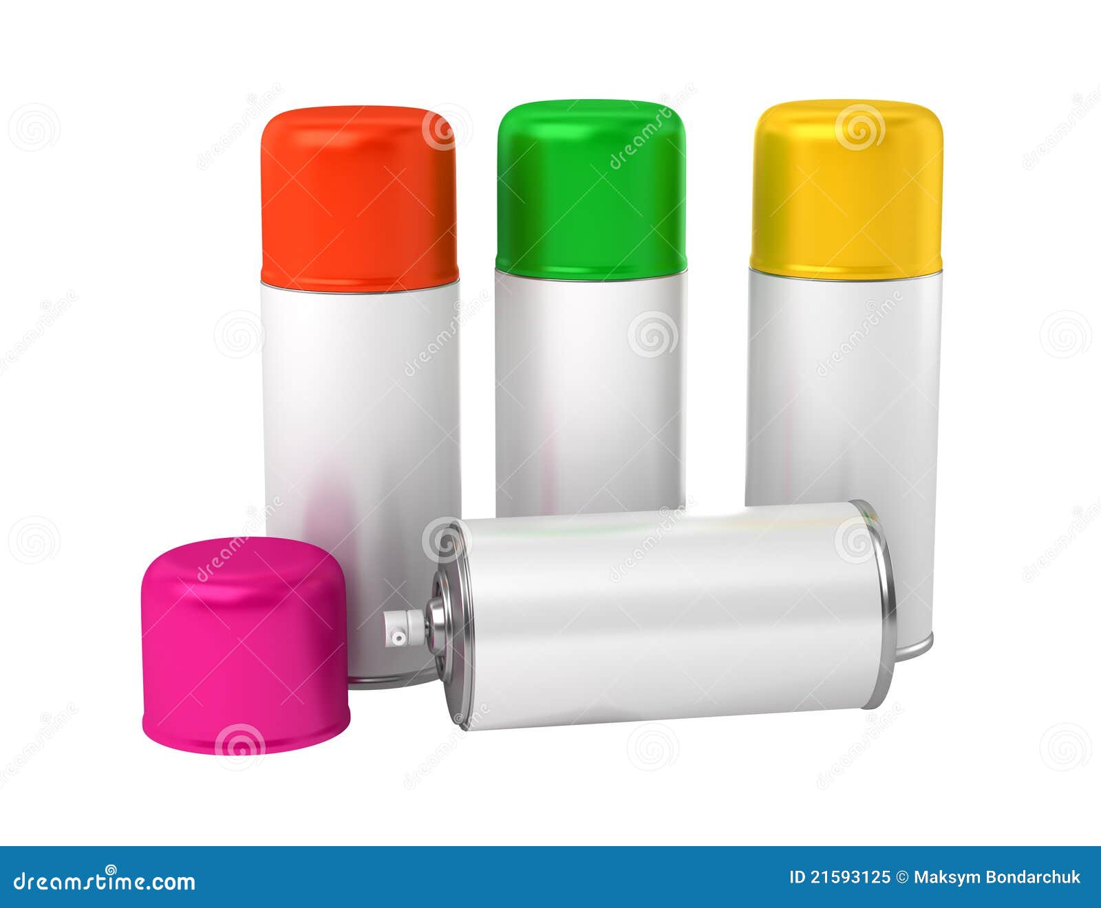 Color Spray Cans In Various Colours Cartoon Vector | CartoonDealer.com ...