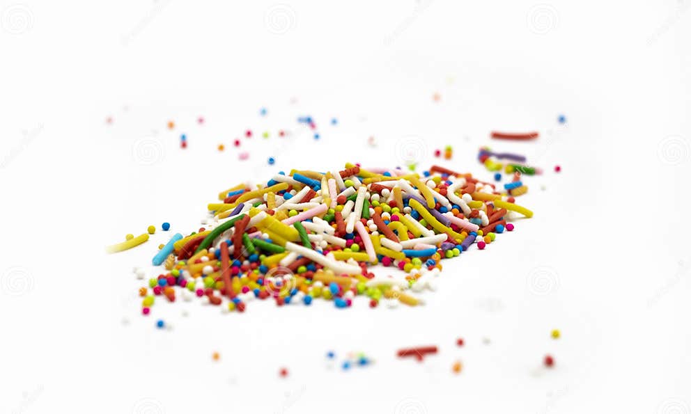 Color of Sprinkle in White Background Stock Photo - Image of white ...