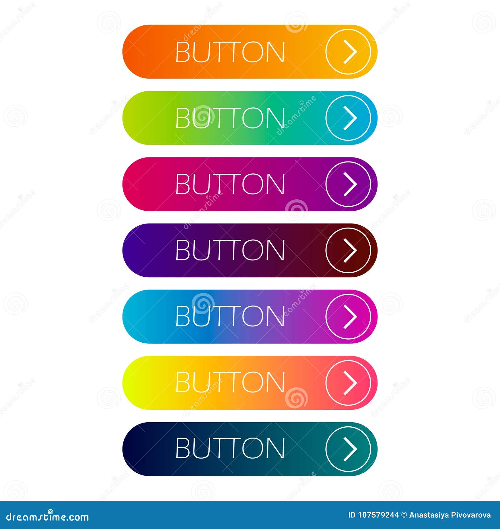Color square buttons stock vector. Illustration of glass - 107579244