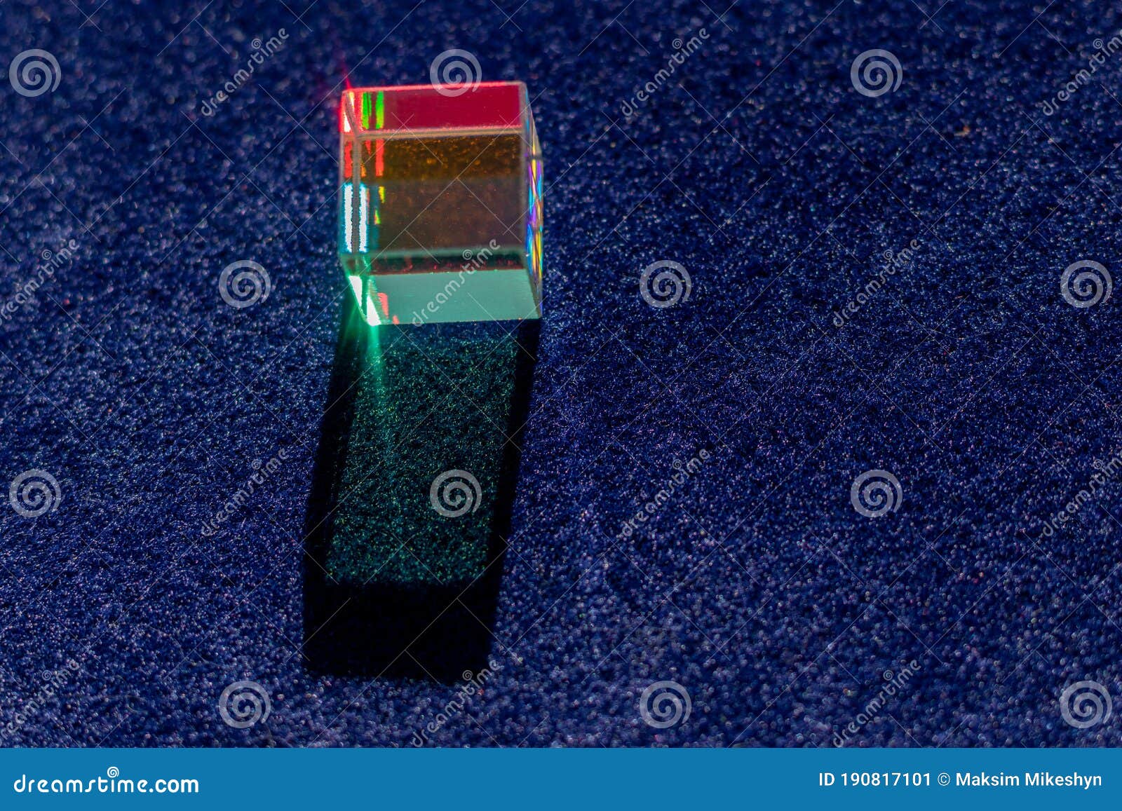 Color Square Crystal with Rainbow Stock Image - Image of blue, wedding ...