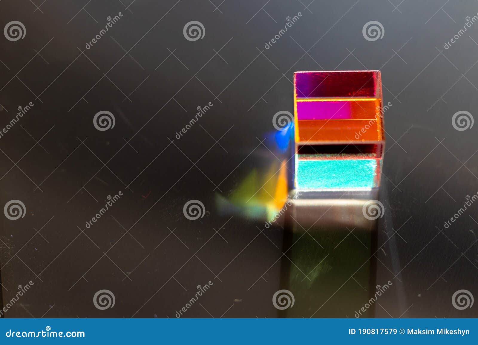Color Square Crystal with Rainbow Stock Image - Image of ring, bracelet ...