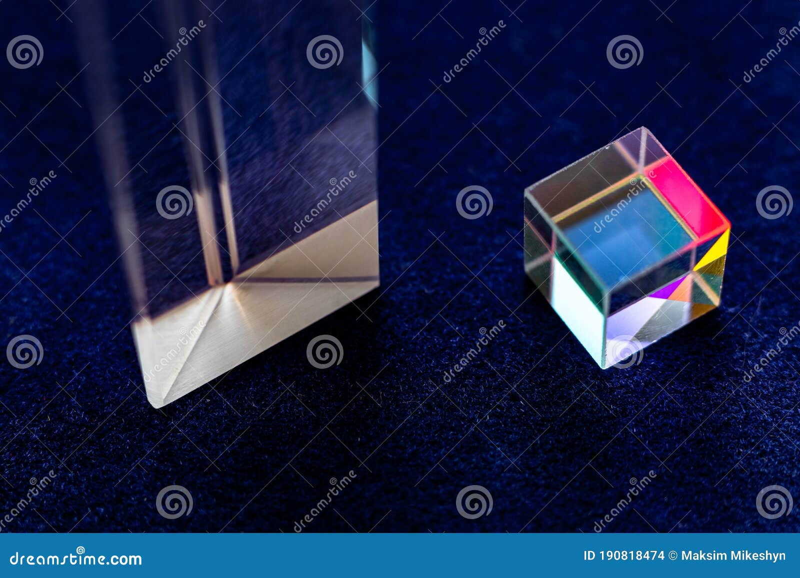 Color Square Crystal with Rainbow Stock Photo - Image of jewelery ...