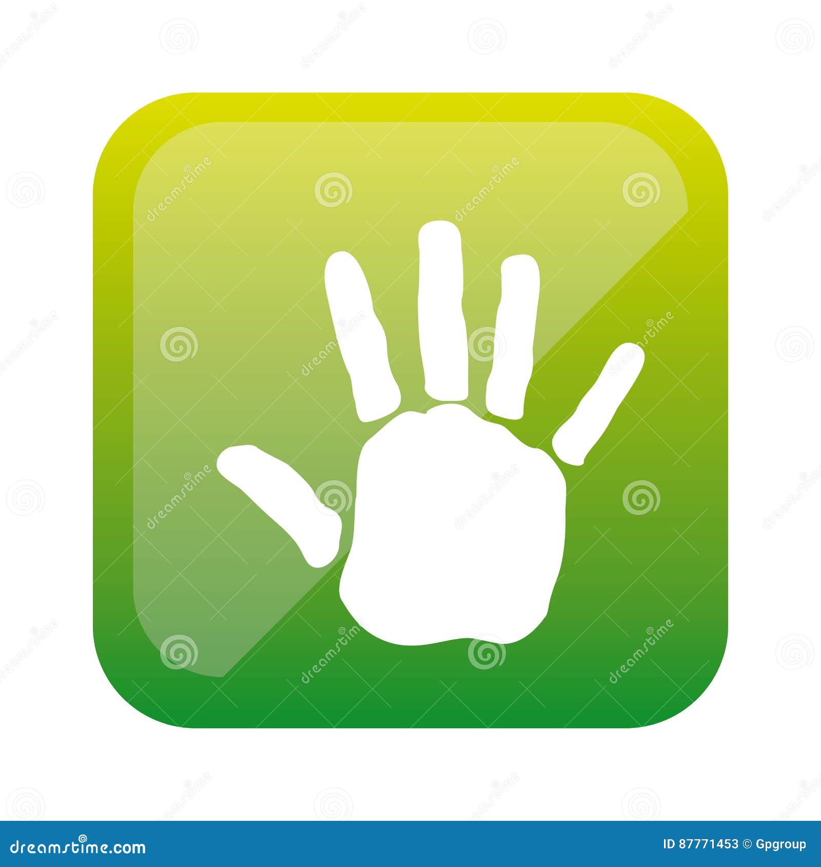 Handprint Icon Vector Set. Hand Illustration Sign Collection. Hand ...