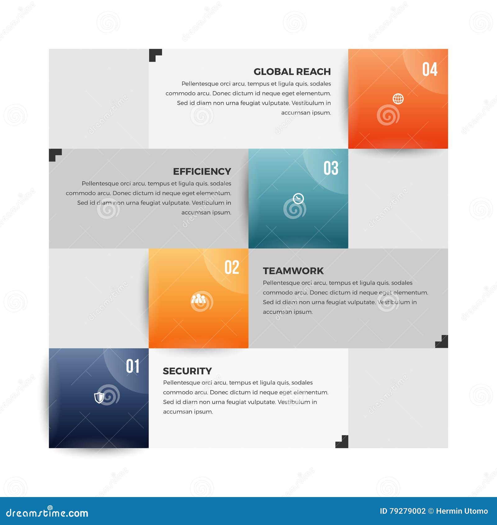 Square Infographic With Icons Vector Illustration | CartoonDealer.com ...