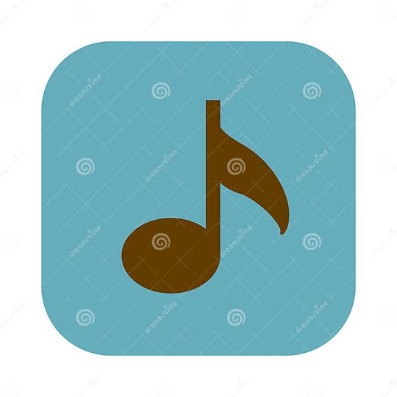 Color Square with Musical Note Icon Stock Illustration - Illustration ...