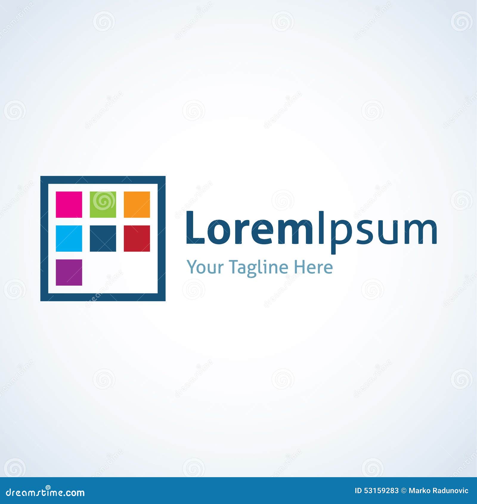 Color Square Panel Building Creativity Logo Icon Stock Illustration ...