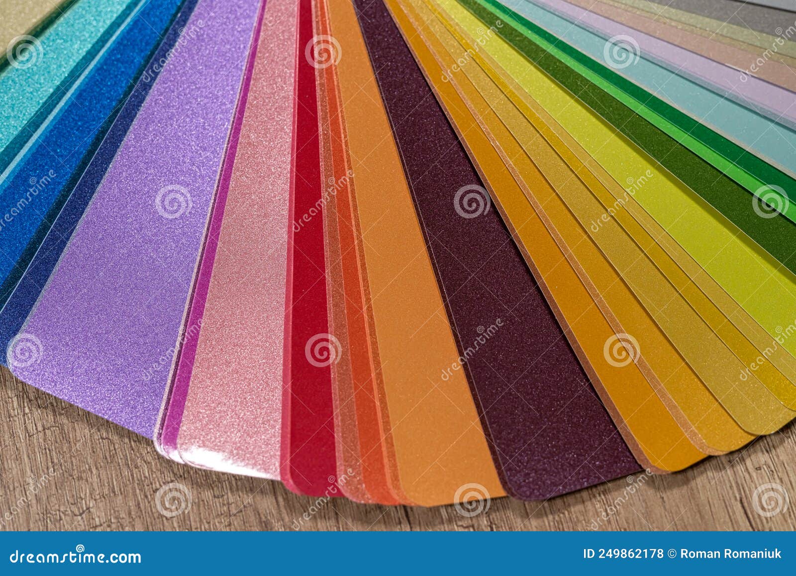 Color Stack of Test Samples for Paint or Fabric in Rainbow Spectrum ...