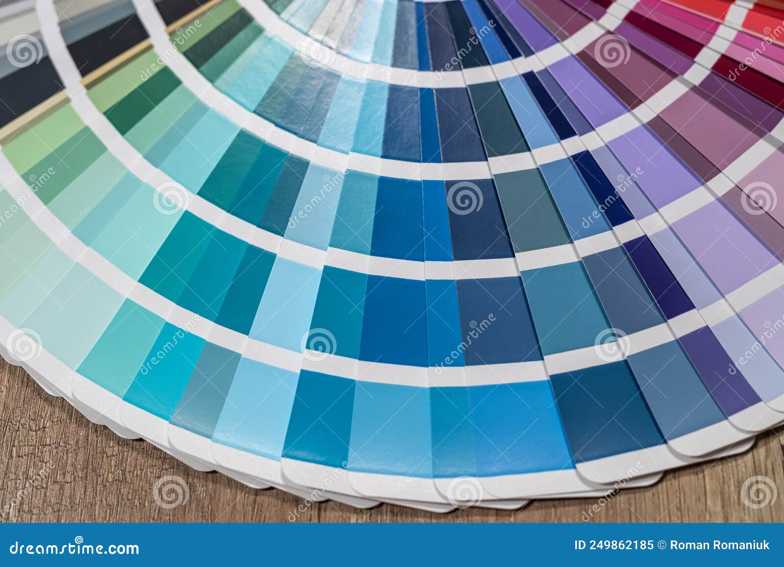 Color Stack of Test Samples for Paint or Fabric in Rainbow Spectrum ...