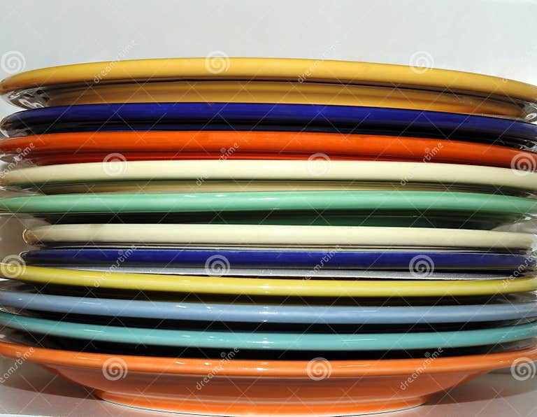 Color Stacked Plates stock image. Image of stacked, plates - 173182743