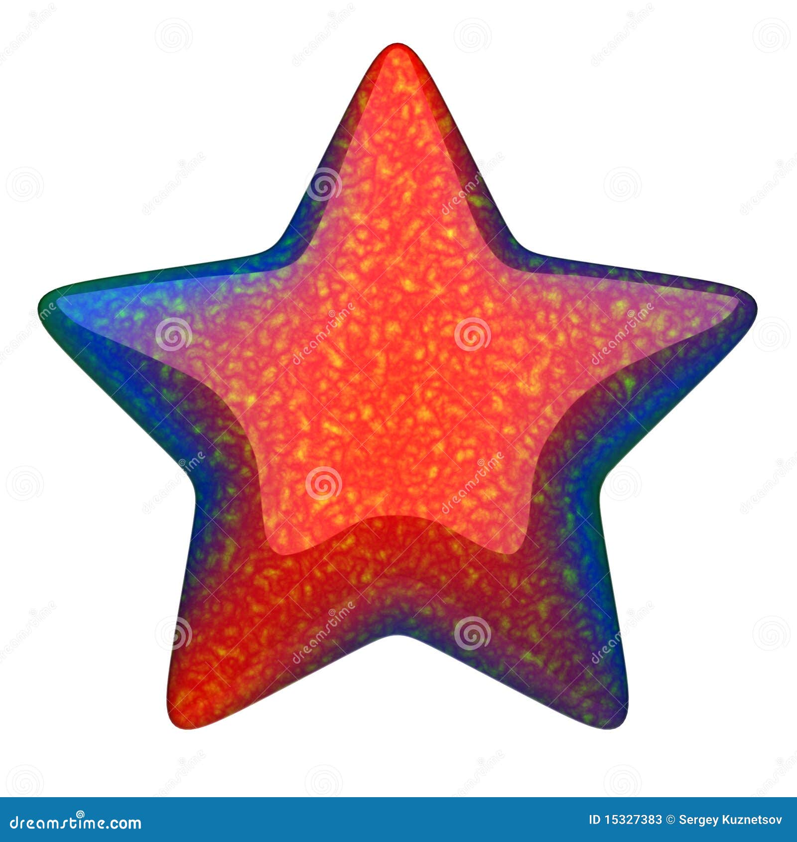 Color Star. Isolated on White Stock Illustration - Illustration of ...