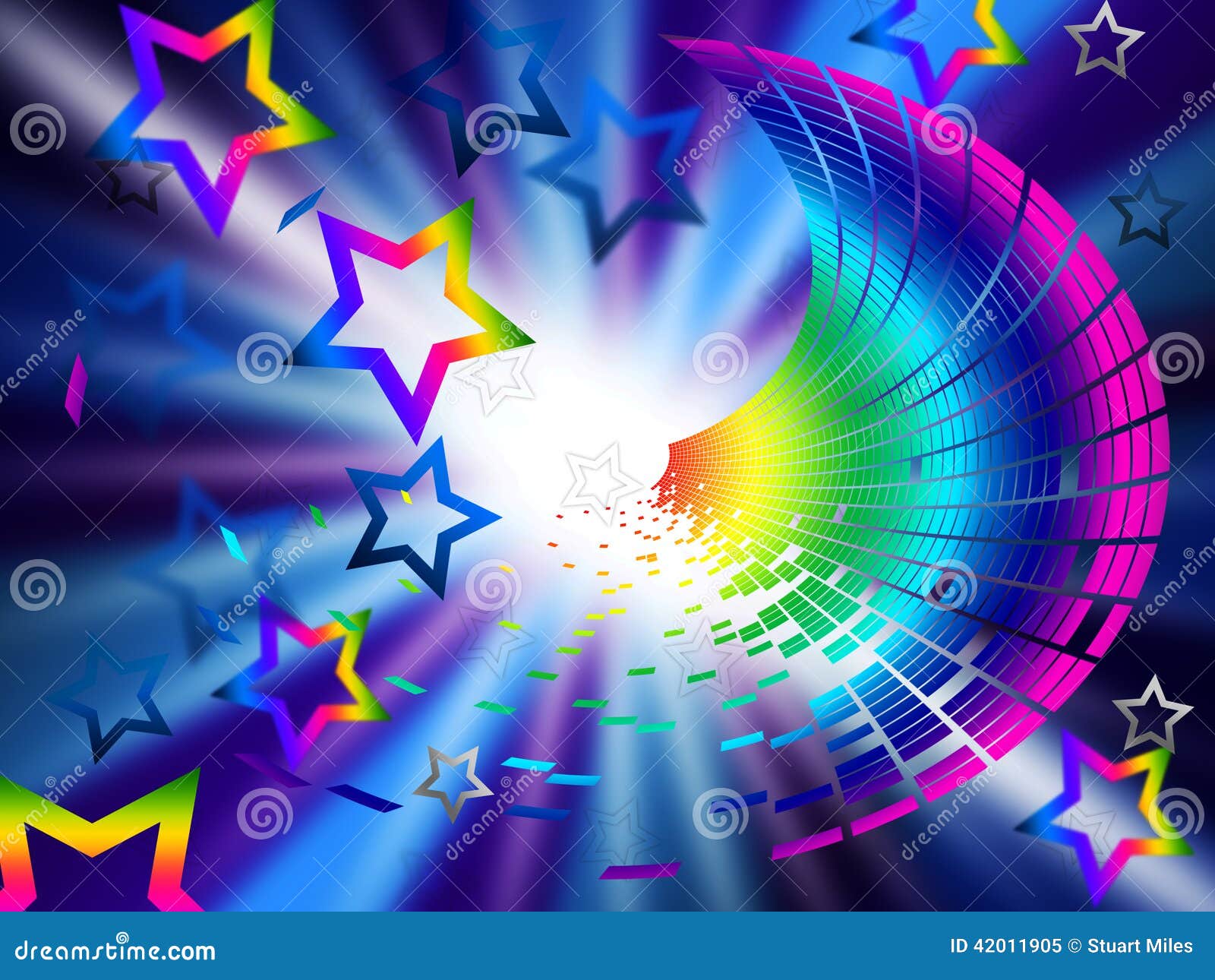 Color Star Means Outer Space and Celestial Stock Illustration ...