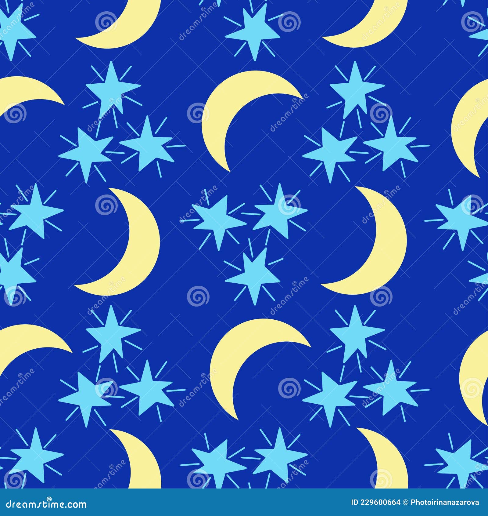 Color Stars Pattern in Doodle Technique for Design. Stock Vector ...