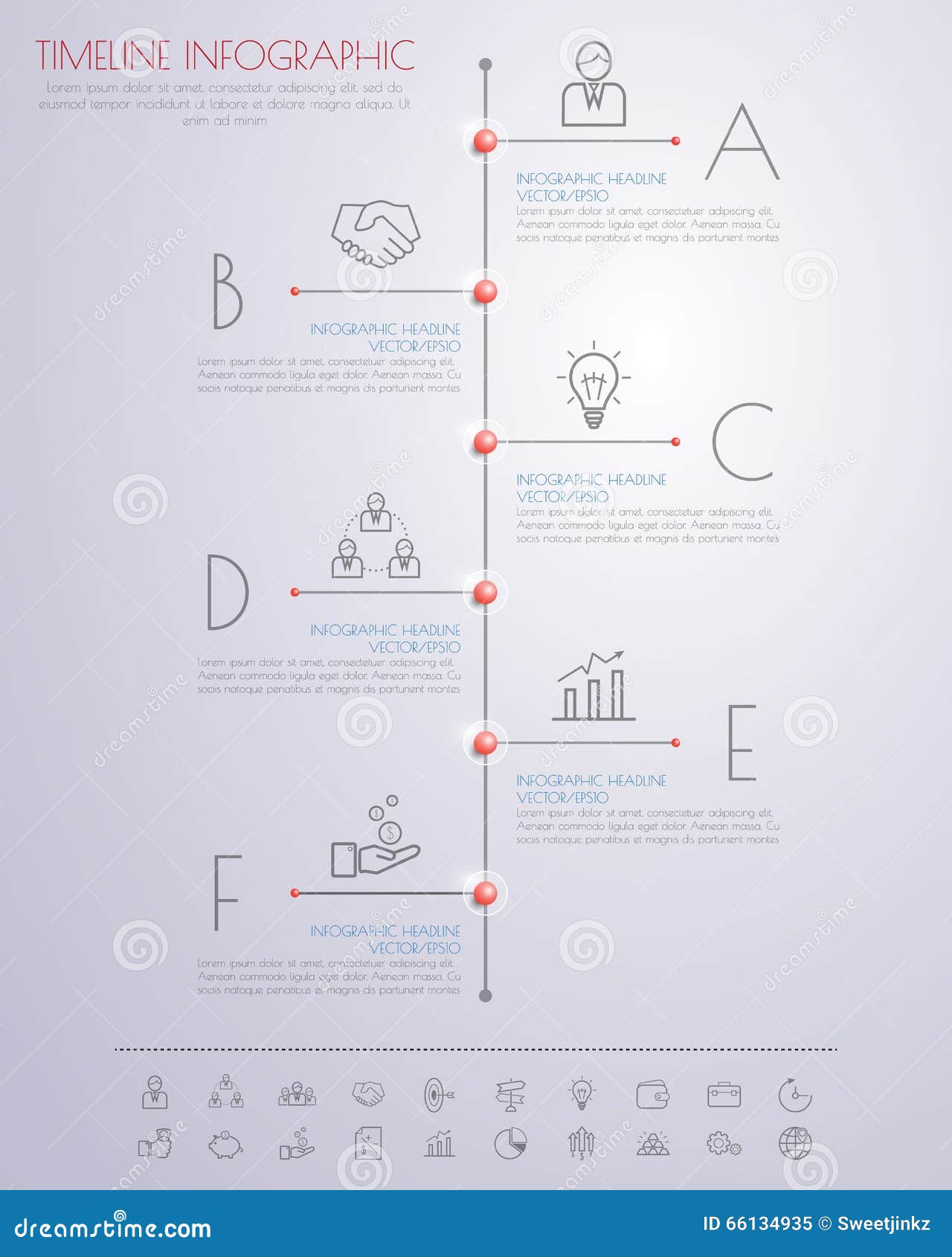 Color Step Design Clean Number Timeline Template/graphic or Webs Stock ...