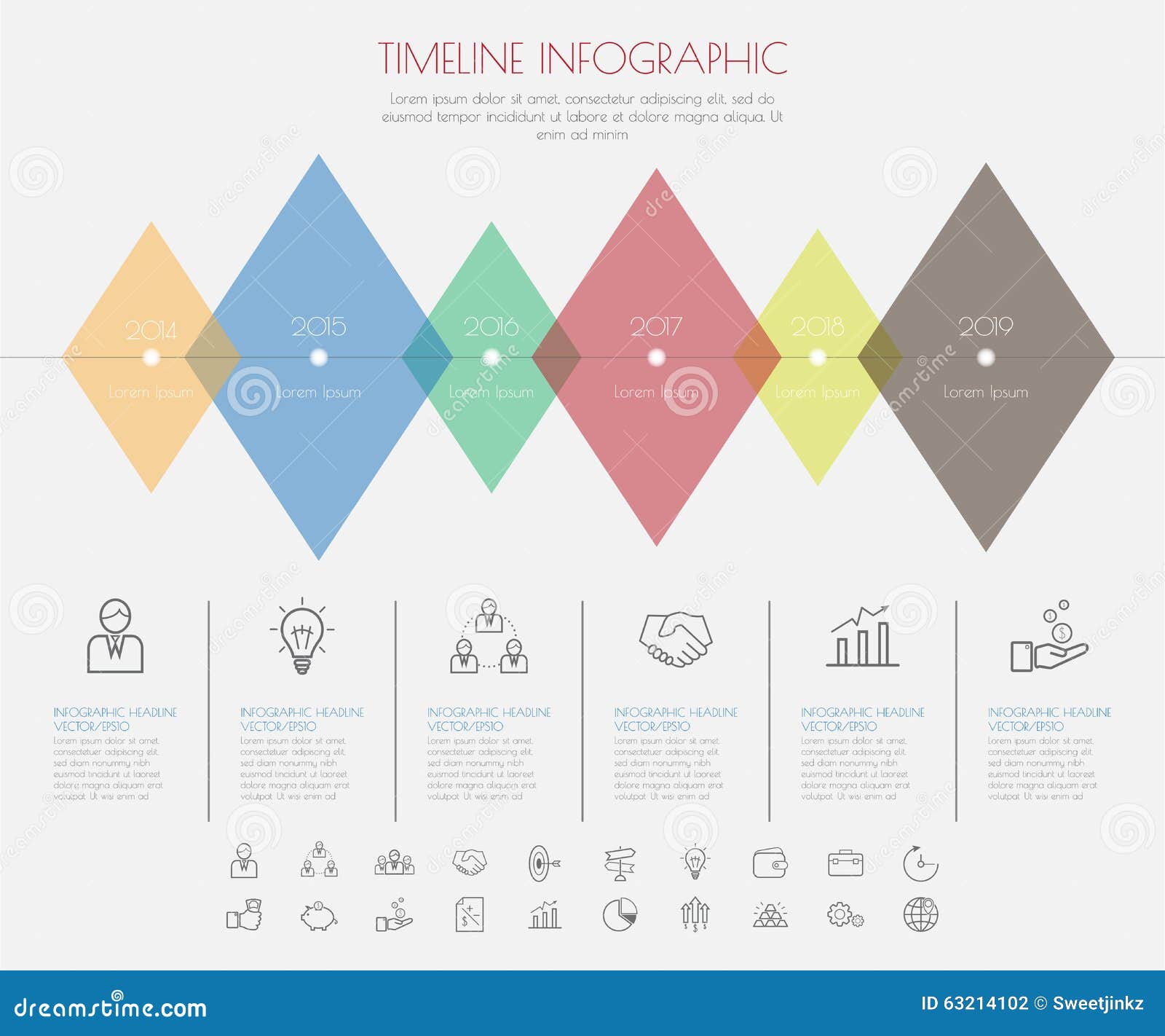 Color Step Design with Icon Timeline Template/graphic or Website Stock ...