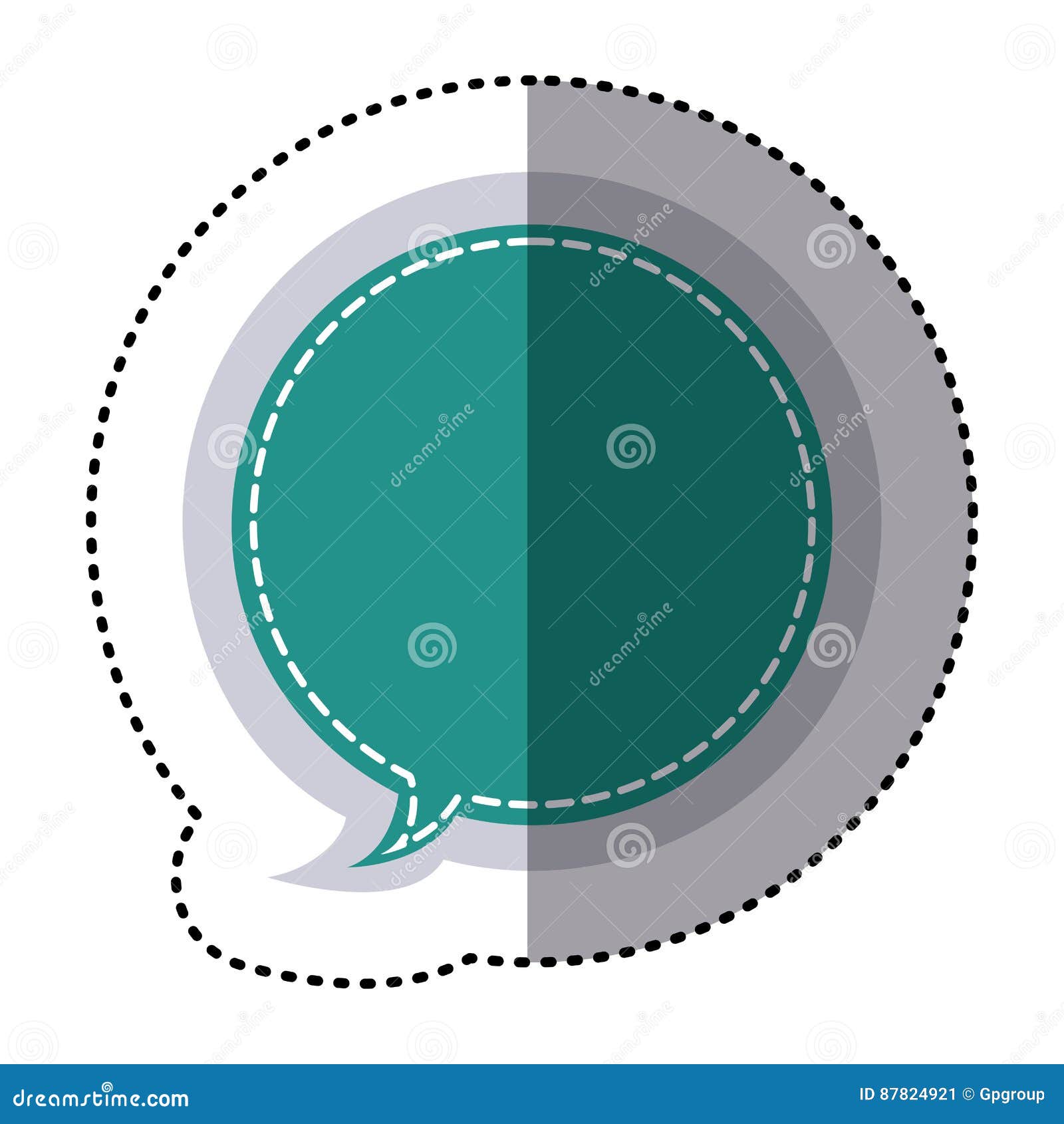 Color Sticker Circular Balloon Frame Callout Dialogue Stock ...