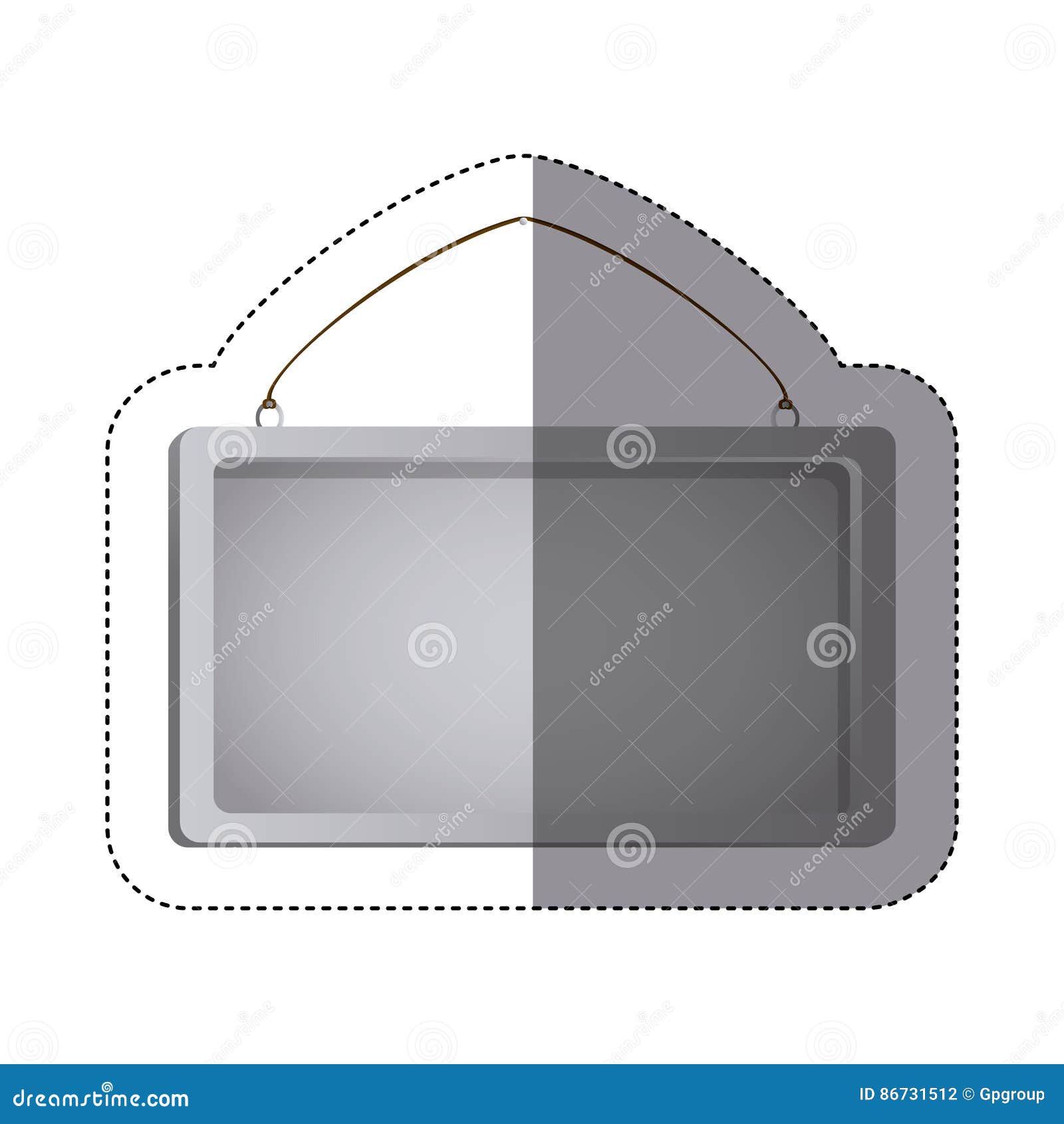 Color Sticker Silhouette with Rectangular Frame Mirror with Chain Stock ...