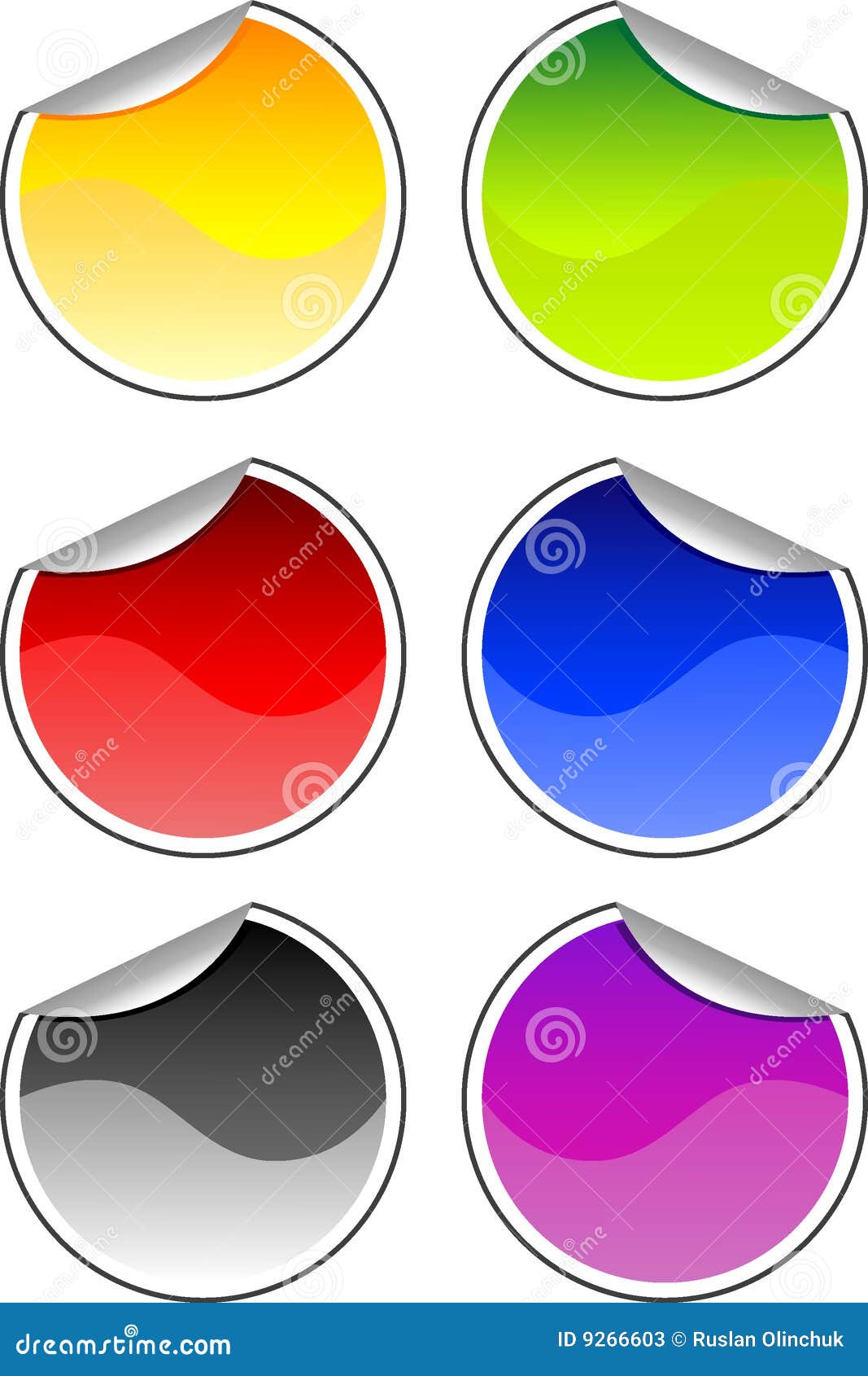 Color stickers stock vector. Illustration of green, price - 9266603