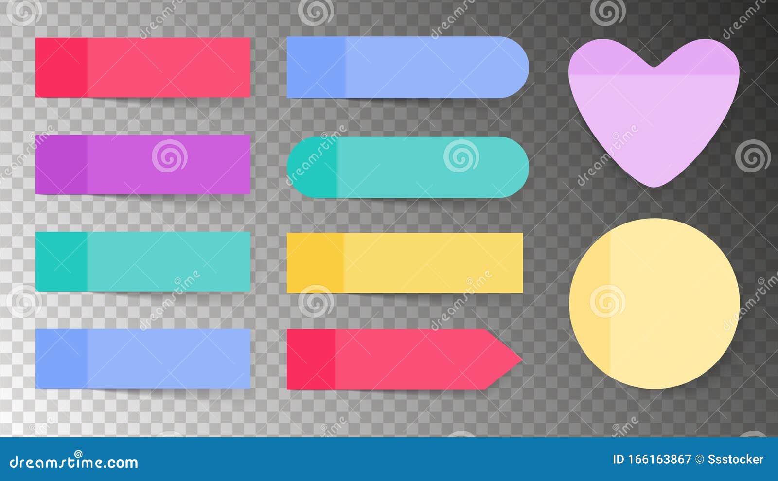 Color Sticky Notes Cartoon Vector | CartoonDealer.com #50456583