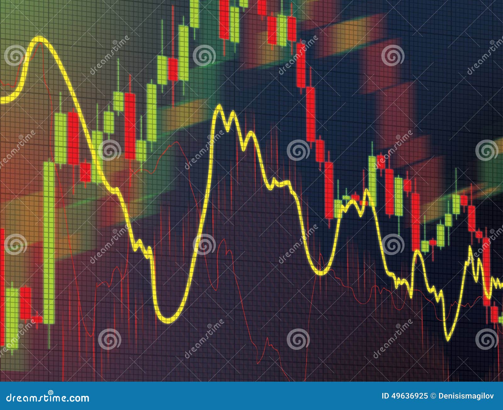 Color stock charts stock illustration. Illustration of marketing - 49636925
