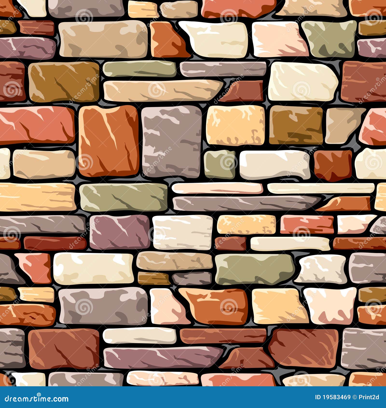 Dry Stone Wall Masonry Seamless Texture Map Royalty-Free Stock ...