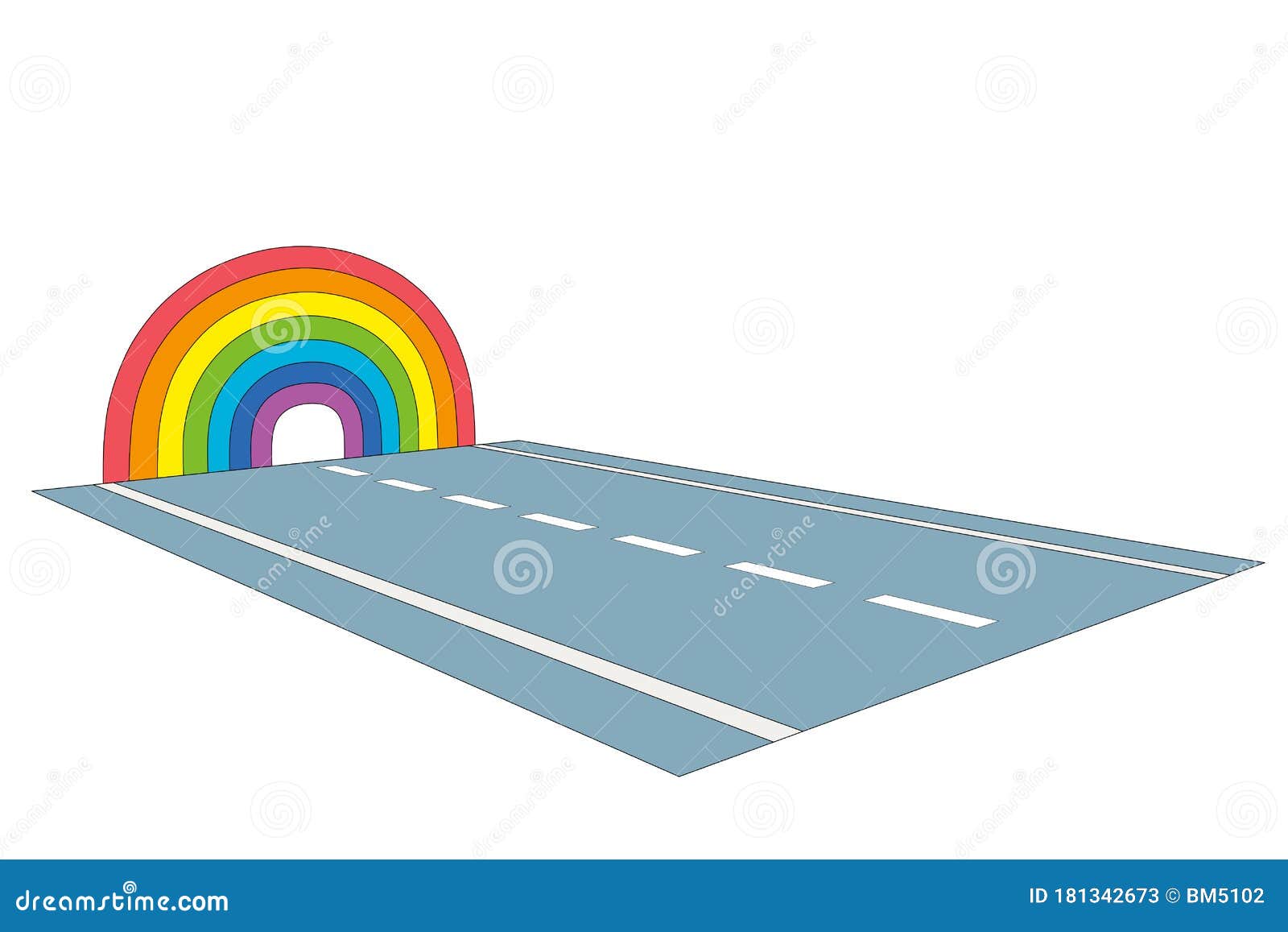 Color Street Rainbow Road, Icon Stock Illustration - Illustration of ...