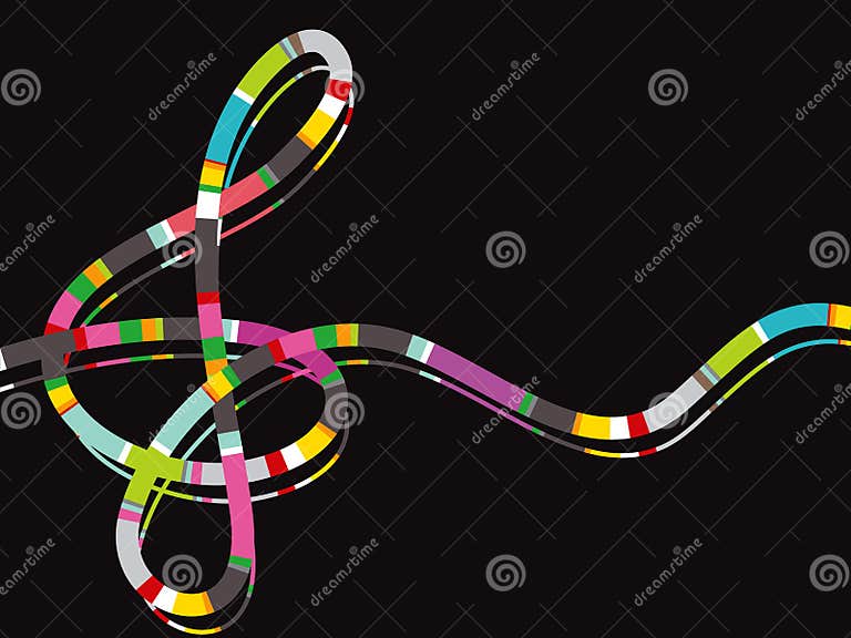 Color stripe music note stock vector. Illustration of bright - 3211916