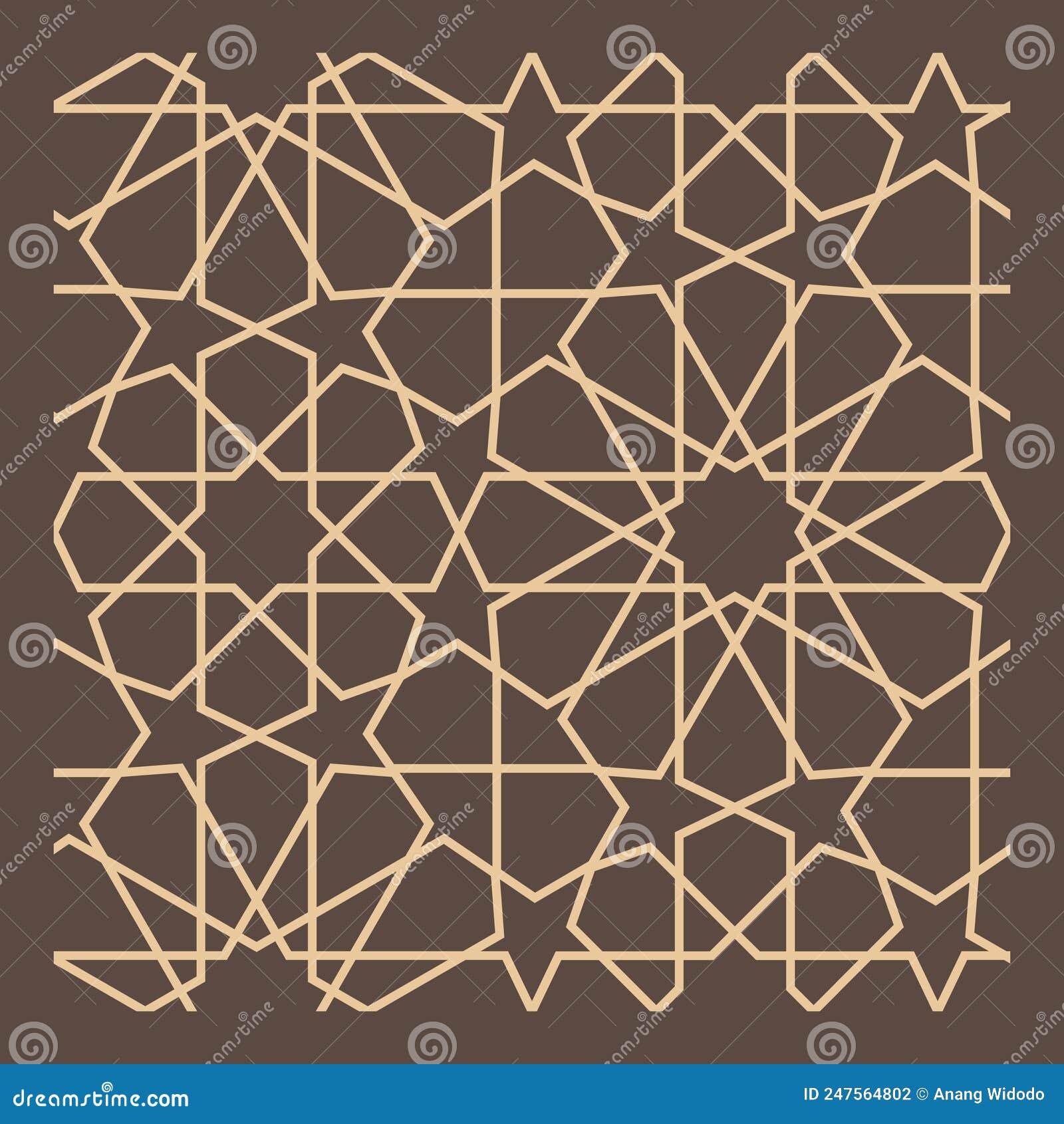 Color Style Islamic Arabesque Geometric Seamless Square Pattern 2 Stock ...