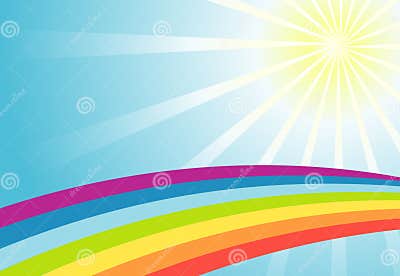 Color Sun Rainbow Background Stock Vector - Illustration of light, copy ...