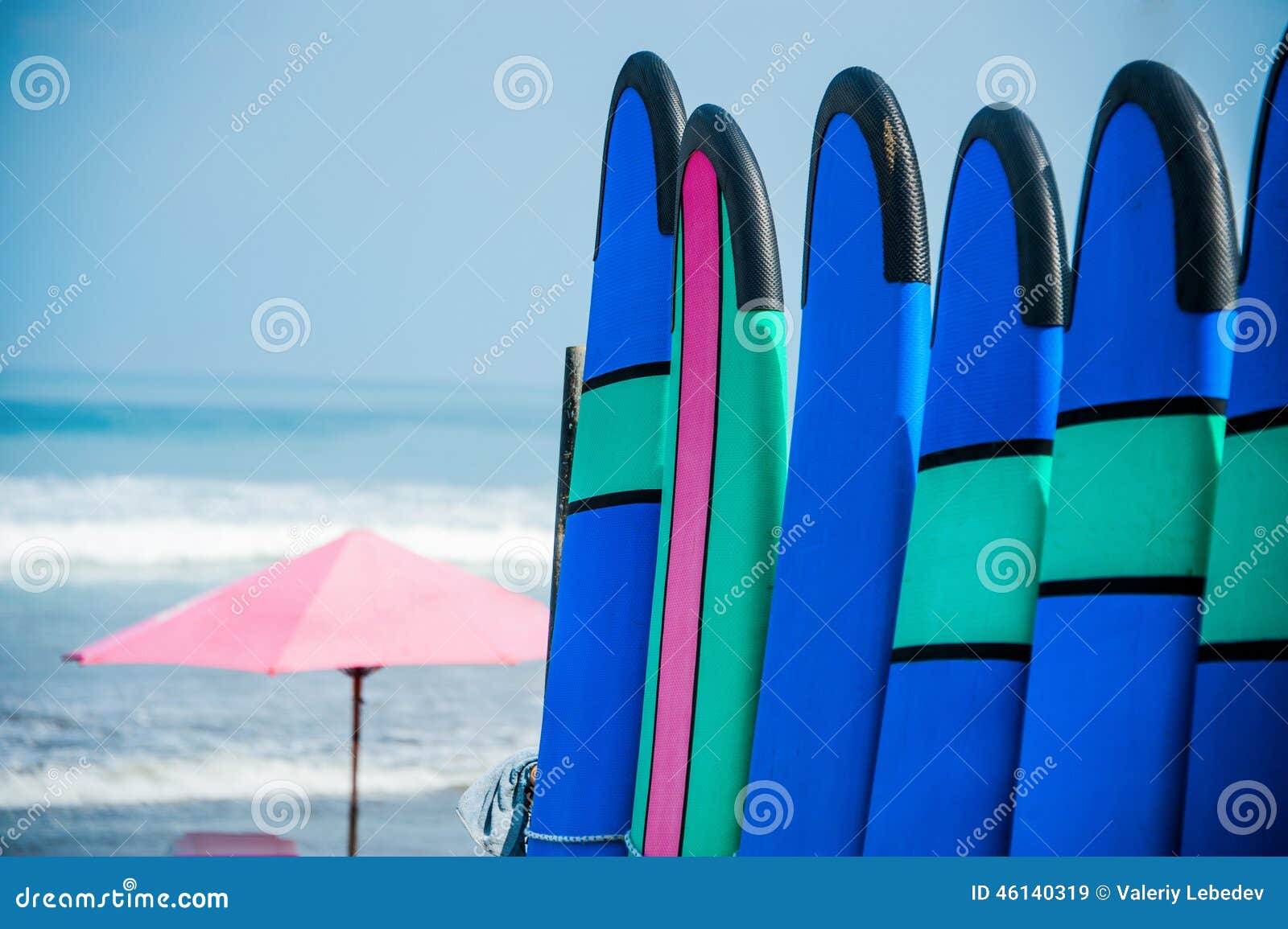 Color Surf Boards in a Stack by Ocean Stock Image - Image of seascape ...