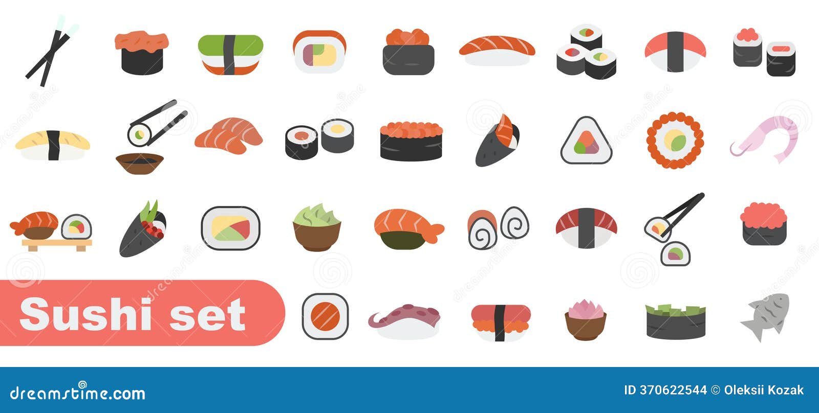 Sushi Icon, Sushi Vector, Food, Chopstick | CartoonDealer.com #269844574