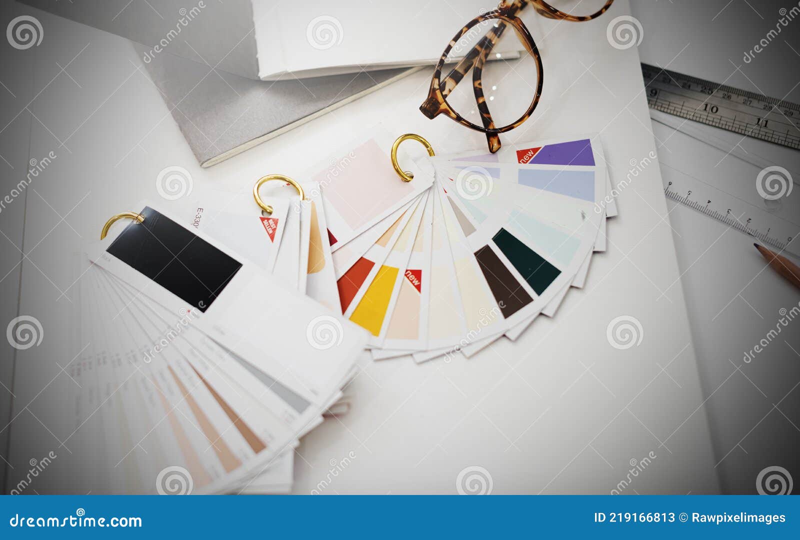 Color Swatch Design Studio Creativity Ideas Concept Stock Image - Image ...