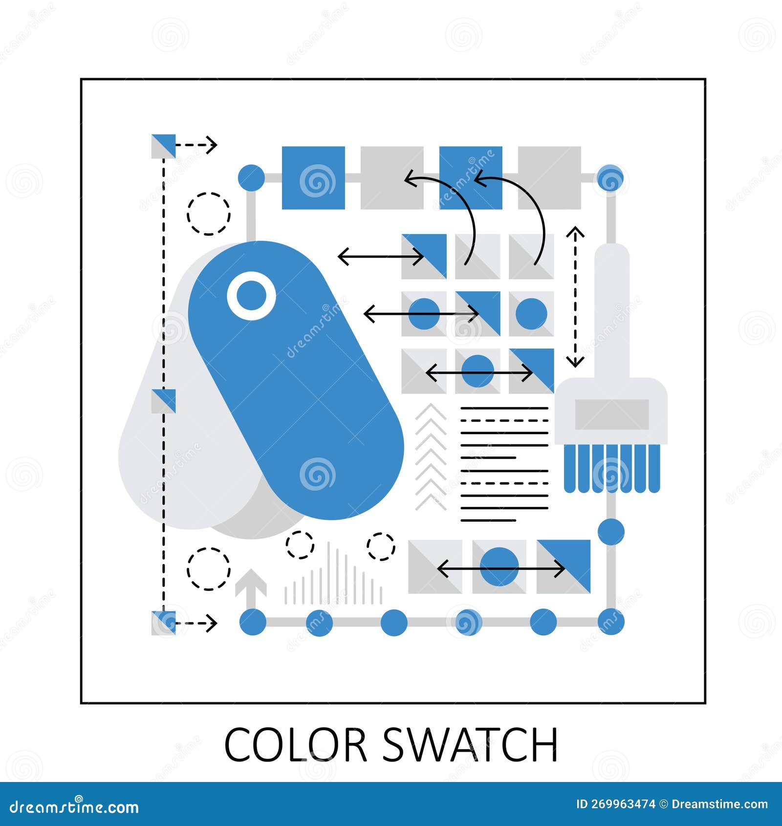 Color swatch panel stock illustration. Illustration of construction ...