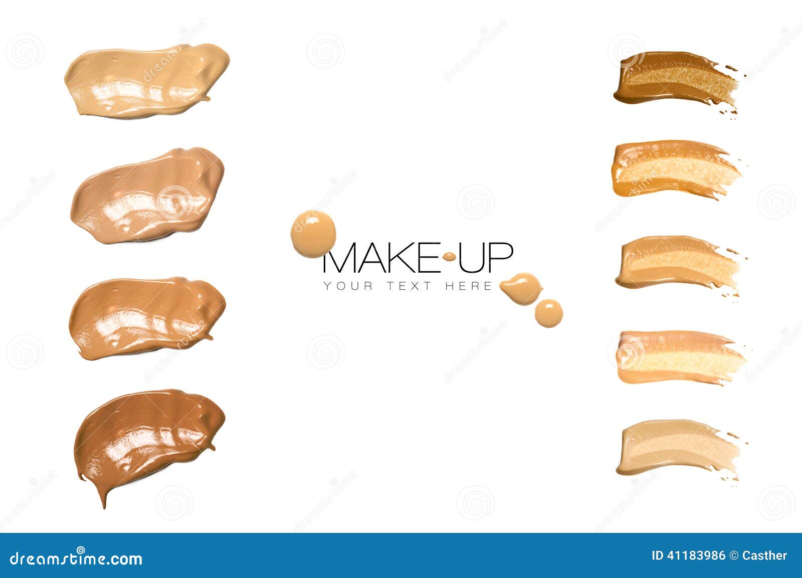 Color Swatches Foundation Makeup Stock Photo - Image of pattern, liquid ...