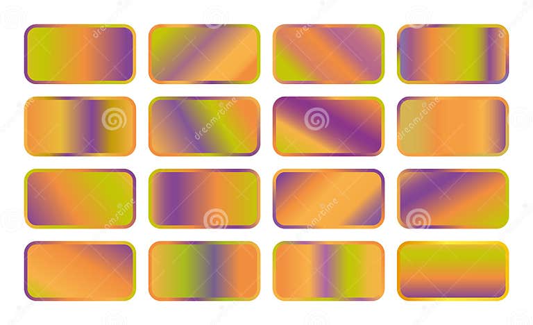 Golden Purple Green Color Gradient Set Color Combination Set, Color ...